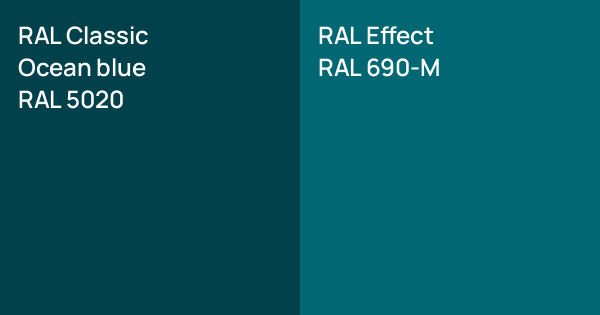 RAL Classic Ocean blue vs. RAL Effect RAL 690-M comparison