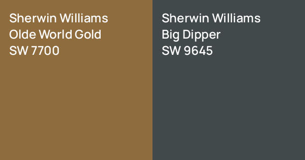 Sherwin Williams Olde World Gold vs. Sherwin Williams Big Dipper comparison