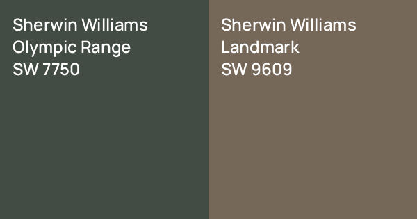 Sherwin Williams Olympic Range vs. Sherwin Williams Landmark comparison