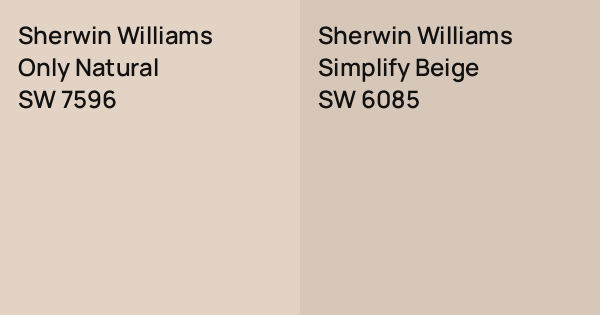 Sherwin Williams Only Natural vs. Sherwin Williams Simplify Beige ...