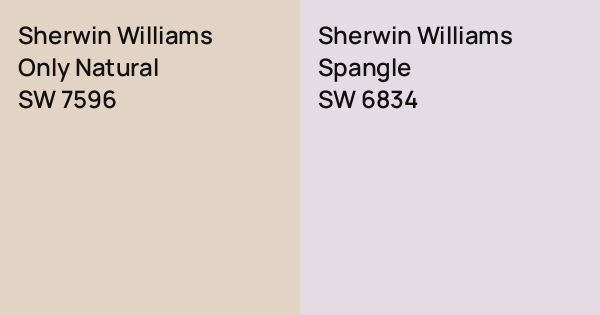 Sherwin Williams Only Natural vs. Sherwin Williams Spangle comparison