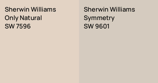 Sherwin Williams Only Natural vs. Sherwin Williams Symmetry comparison