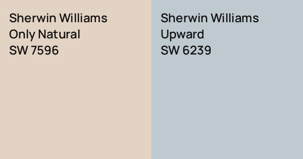 Sherwin Williams Only Natural vs. Sherwin Williams Upward comparison