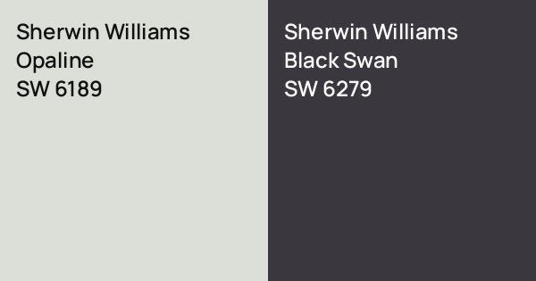 Sherwin Williams Opaline vs. Sherwin Williams Black Swan comparison