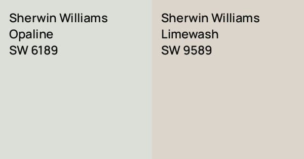Sherwin Williams Opaline vs. Sherwin Williams Limewash comparison