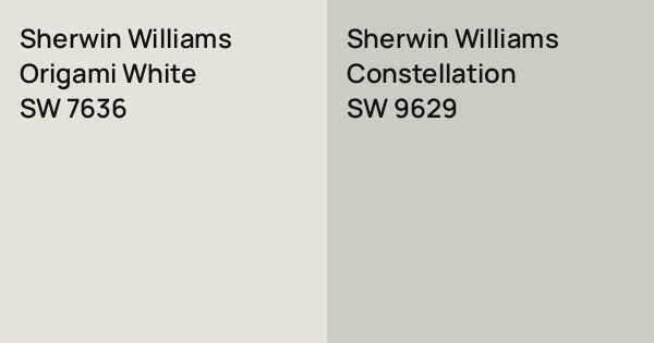 Sherwin Williams Origami White vs. Sherwin Williams Constellation ...