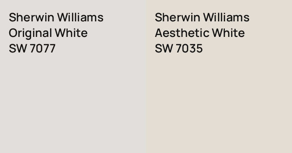 Sherwin Williams Original White vs. Sherwin Williams Aesthetic White ...
