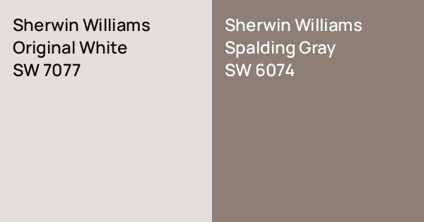 Sherwin Williams Original White vs. Sherwin Williams Spalding Gray ...