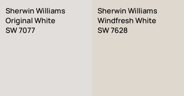 Sherwin Williams Original White vs. Sherwin Williams Windfresh White ...
