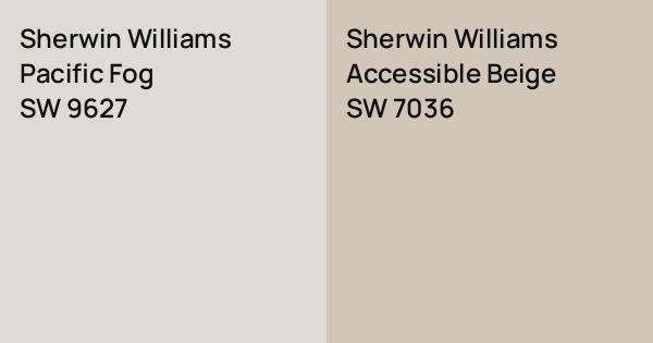 Sherwin Williams Pacific Fog vs. Sherwin Williams Accessible Beige ...