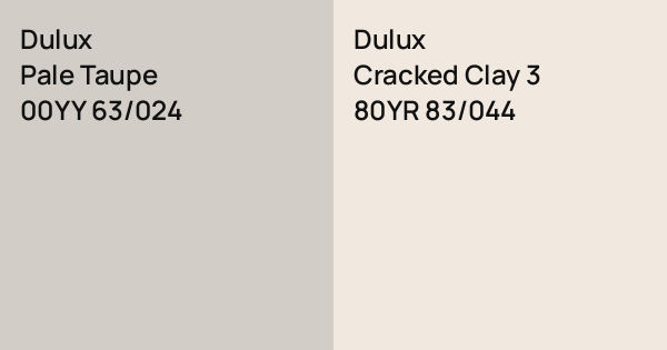 Dulux Pale Taupe vs. Dulux Cracked Clay 3 comparison
