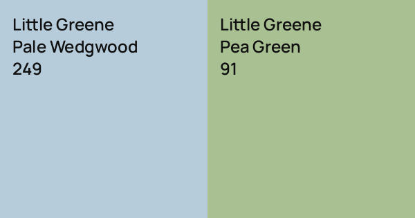 Little Greene Pale Wedgwood vs. Little Greene Pea Green comparison