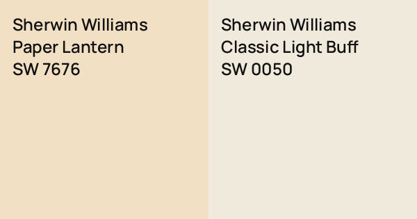 Sherwin Williams Paper Lantern vs. Sherwin Williams Classic Light Buff ...