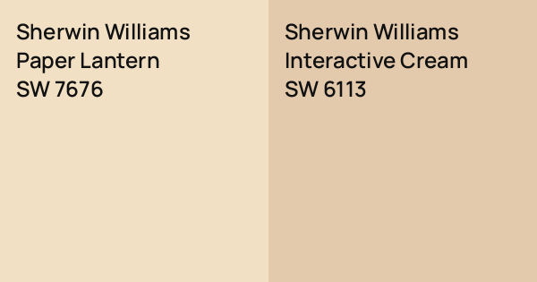 Sherwin Williams Paper Lantern vs. Sherwin Williams Interactive Cream ...