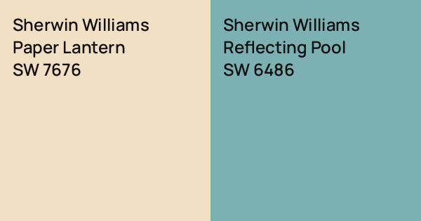 Sherwin Williams Paper Lantern vs. Sherwin Williams Reflecting Pool ...