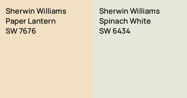Sherwin Williams Paper Lantern vs. Sherwin Williams Spinach White ...