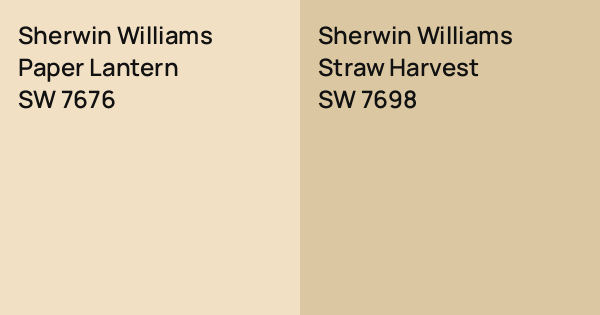 Sherwin Williams Paper Lantern vs. Sherwin Williams Straw Harvest ...