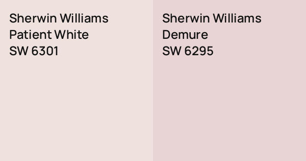 Sherwin Williams Patient White vs. Sherwin Williams Demure comparison
