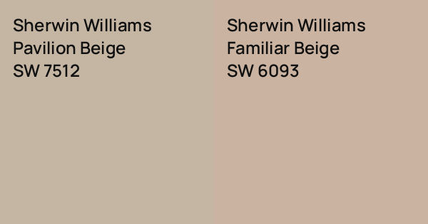 Sherwin Williams Pavilion Beige vs. Sherwin Williams Familiar Beige ...