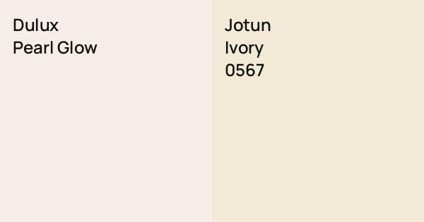 Dulux Pearl Glow vs. Jotun Ivory comparison