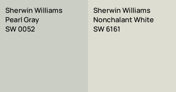 Sherwin Williams Pearl Gray vs. Sherwin Williams Nonchalant White ...