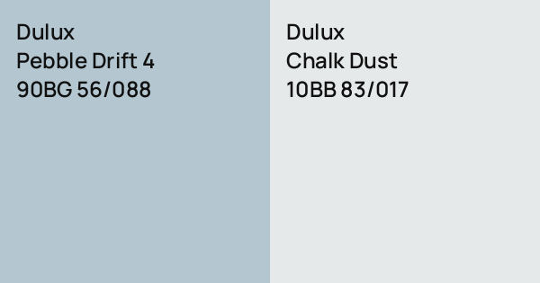 Dulux Pebble Drift 4 vs. Dulux Chalk Dust comparison