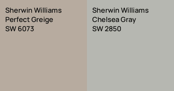 Sherwin Williams Perfect Greige vs. Sherwin Williams Chelsea Gray ...