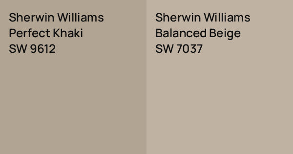 Sherwin Williams Perfect Khaki vs. Sherwin Williams Balanced Beige ...
