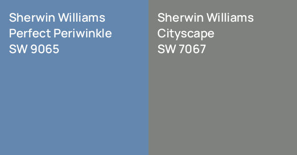 Sherwin Williams Perfect Periwinkle vs. Sherwin Williams Cityscape ...
