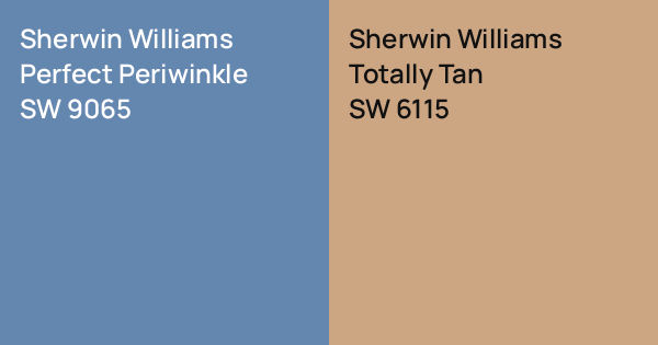 Sherwin Williams Perfect Periwinkle vs. Sherwin Williams Totally Tan ...
