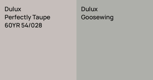 Dulux Perfectly Taupe vs. Dulux Goosewing comparison