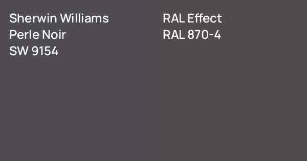 Sherwin Williams Perle Noir vs. RAL Effect RAL 870-4 comparison