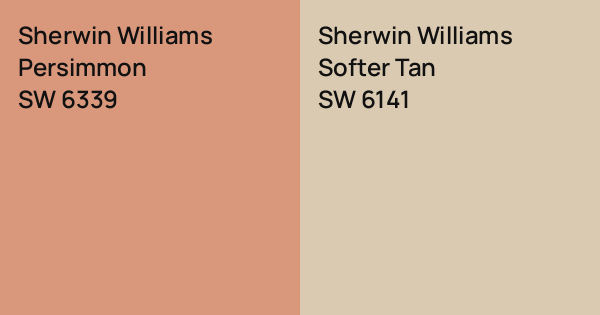 Sherwin Williams Persimmon vs. Sherwin Williams Softer Tan comparison