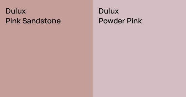 Dulux Pink Sandstone vs. Dulux Powder Pink comparison