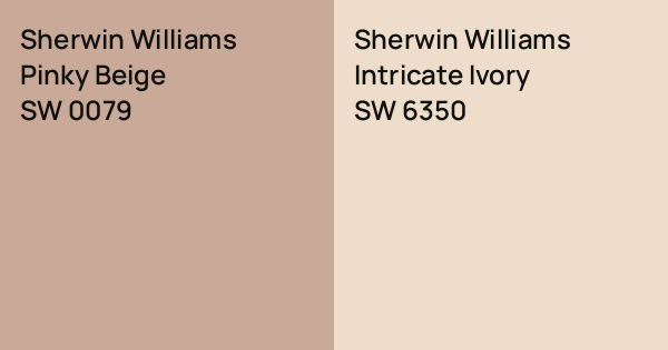 Sherwin Williams Pinky Beige vs. Sherwin Williams Intricate Ivory ...