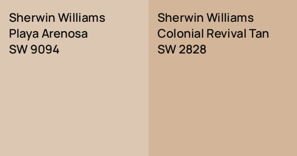 Sherwin Williams Playa Arenosa vs. Sherwin Williams Colonial Revival ...