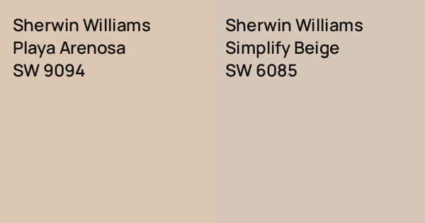 Sherwin Williams Playa Arenosa vs. Sherwin Williams Simplify Beige ...