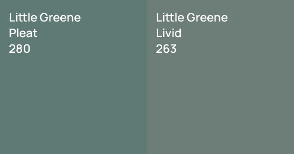 Little Greene Pleat vs. Little Greene Livid comparison
