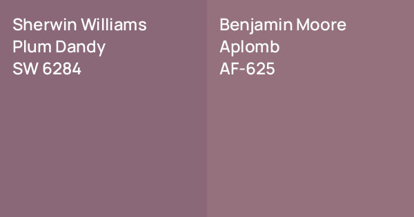 Sherwin Williams Plum Dandy vs. Benjamin Moore Aplomb comparison