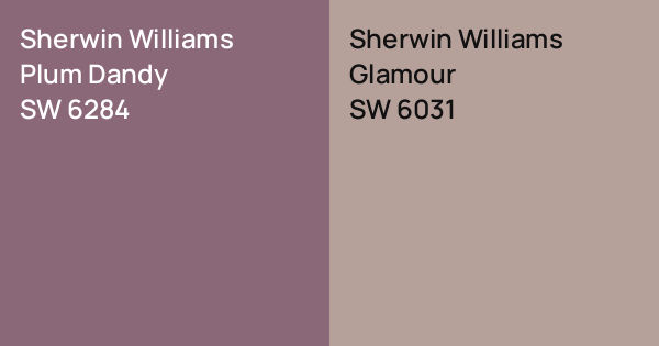 Sherwin Williams Plum Dandy vs. Sherwin Williams Glamour comparison