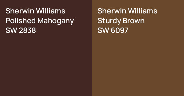 Sherwin Williams Polished Mahogany vs. Sherwin Williams Sturdy Brown ...