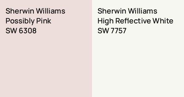 Sherwin Williams Possibly Pink vs. Sherwin Williams High Reflective ...