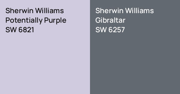 Sherwin Williams Potentially Purple vs. Sherwin Williams Gibraltar ...