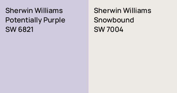 Sherwin Williams Potentially Purple vs. Sherwin Williams Snowbound ...