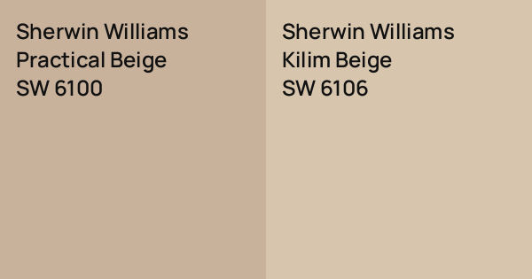 Sherwin Williams Practical Beige vs. Sherwin Williams Kilim Beige ...