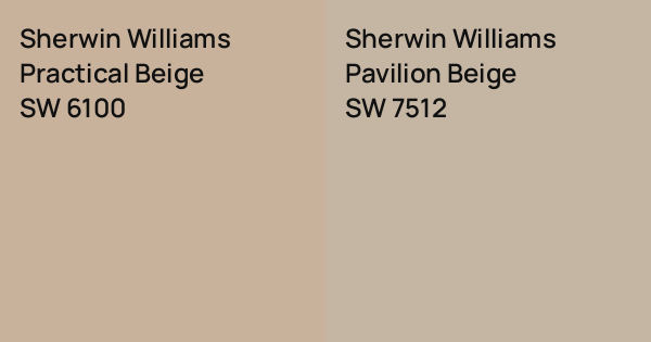 Sherwin Williams Practical Beige vs. Sherwin Williams Pavilion Beige ...