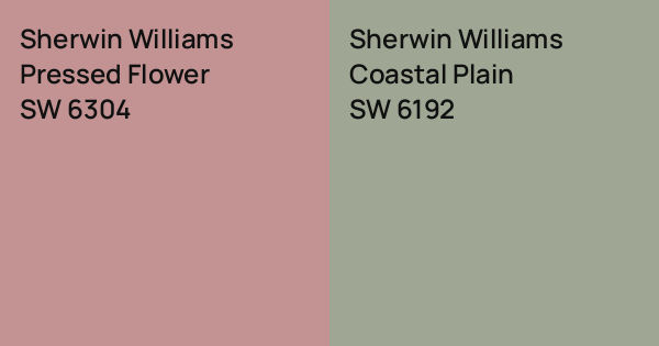 Sherwin Williams Pressed Flower vs. Sherwin Williams Coastal Plain ...