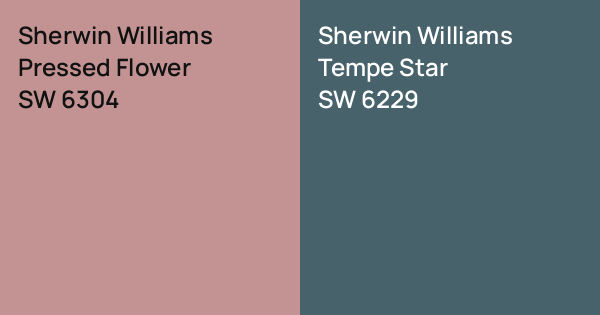 Sherwin Williams Pressed Flower vs. Sherwin Williams Tempe Star comparison