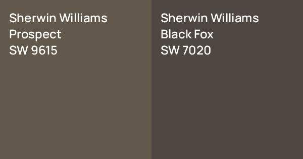 Sherwin Williams Prospect vs. Sherwin Williams Black Fox comparison