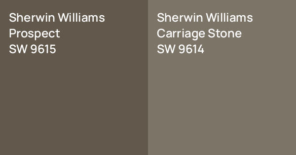 Sherwin Williams Prospect vs. Sherwin Williams Carriage Stone comparison
